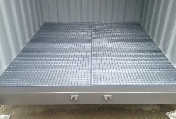 20Ft X 8Ft Open Mesh Floor Bunded Store - metalHaus Containers llc